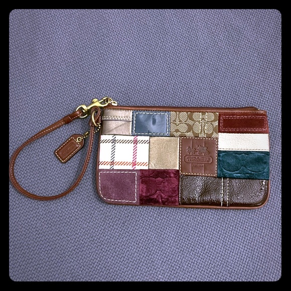 Coach | Bags | Coach Patchwork Wristlet | Poshmark